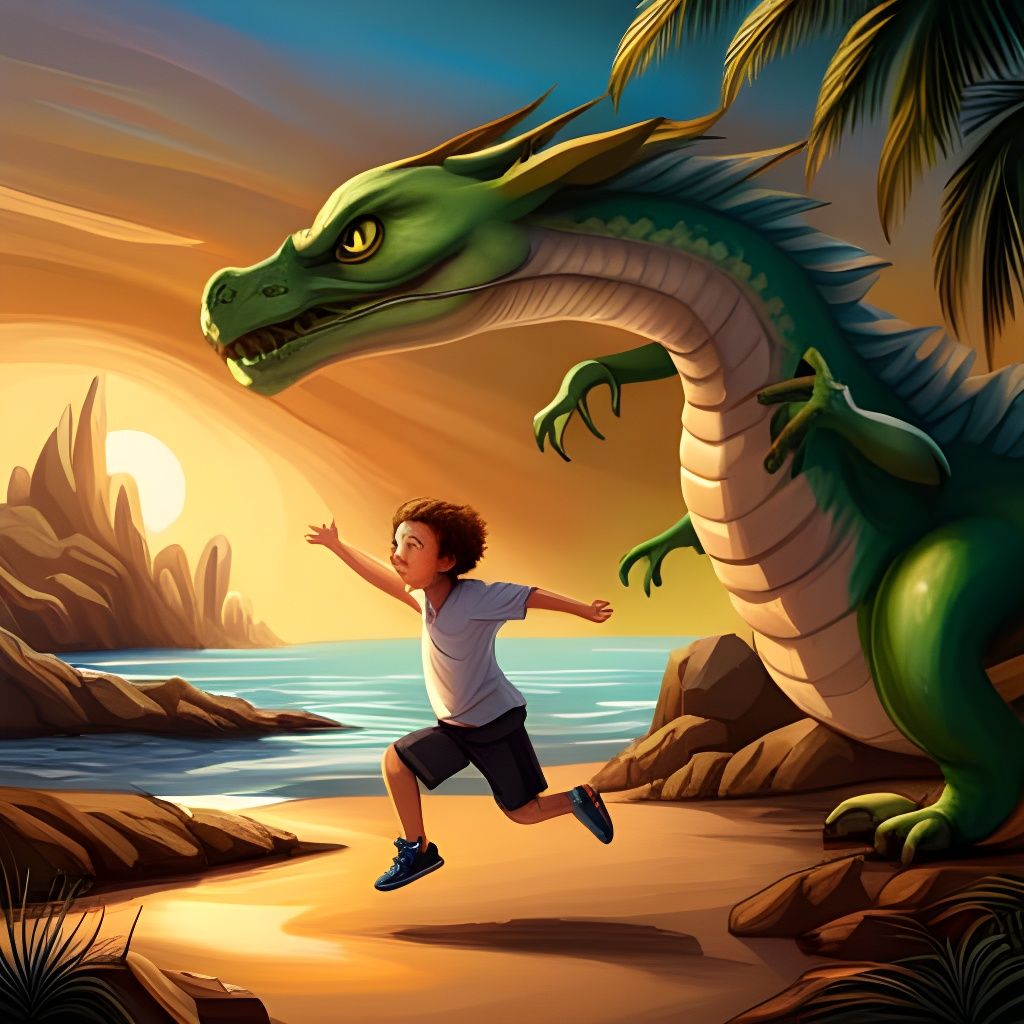 A boy and his dragon - AI Generated Artwork - NightCafe Creator