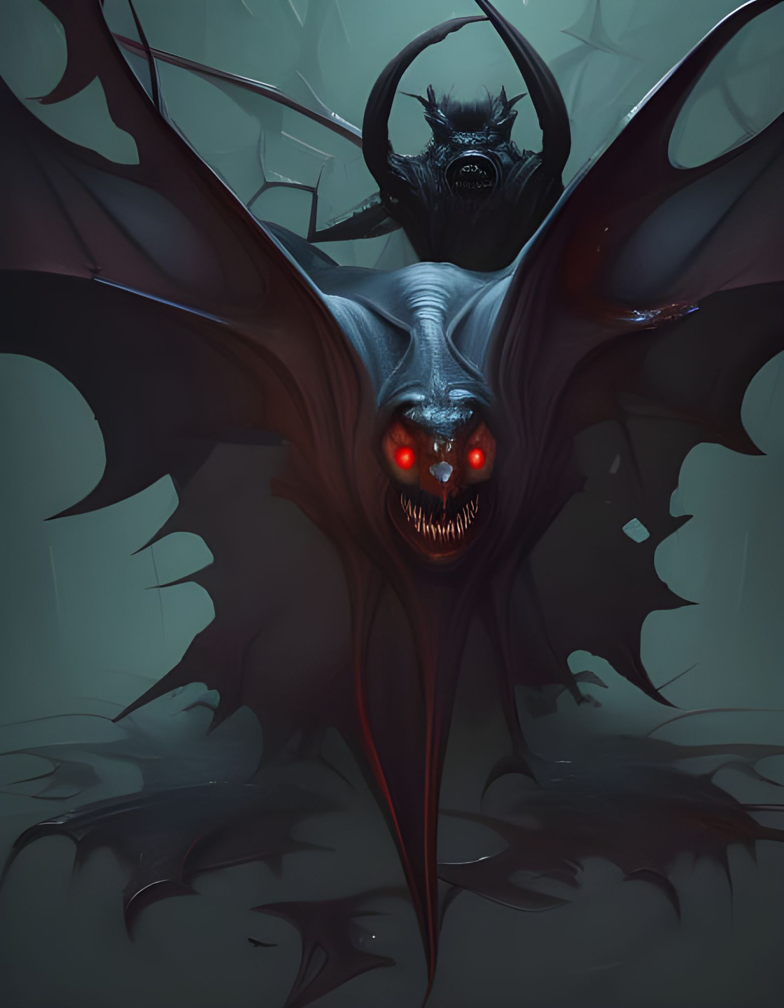 Demonic eldritch Bat Devil - AI Generated Artwork - NightCafe Creator