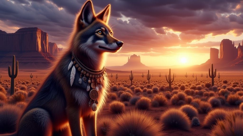 Coyote, the Trickster God of Navajo mythology