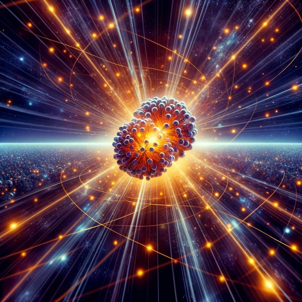 Atom Collision - AI Generated Artwork - NightCafe Creator