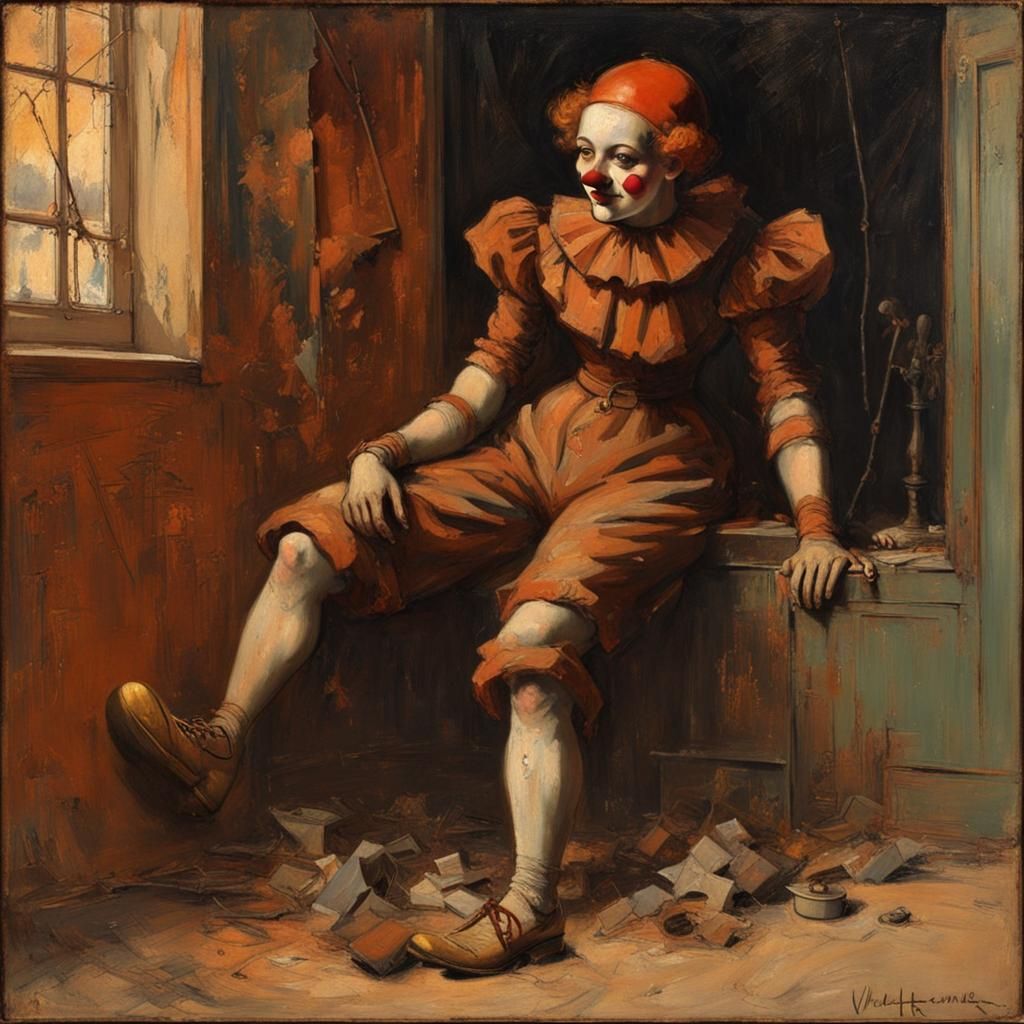 Clown K - 18 - AI Generated Artwork - NightCafe Creator