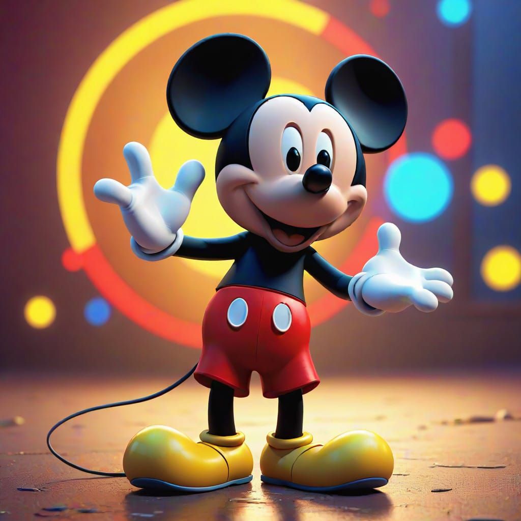 Magical Mickey Mouse - Enchanted Disney Icon in Vibrant Dig...