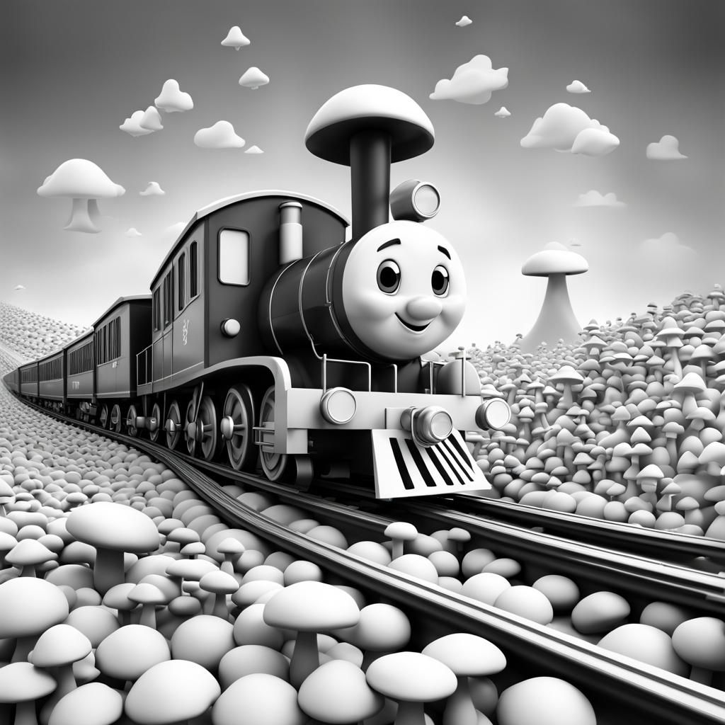 Thomas the Tank Engine took Shrooms - AI Generated Artwork - NightCafe ...