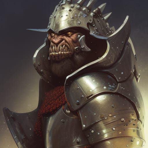 Ork in medieval armor looking angry - AI Generated Artwork - NightCafe ...