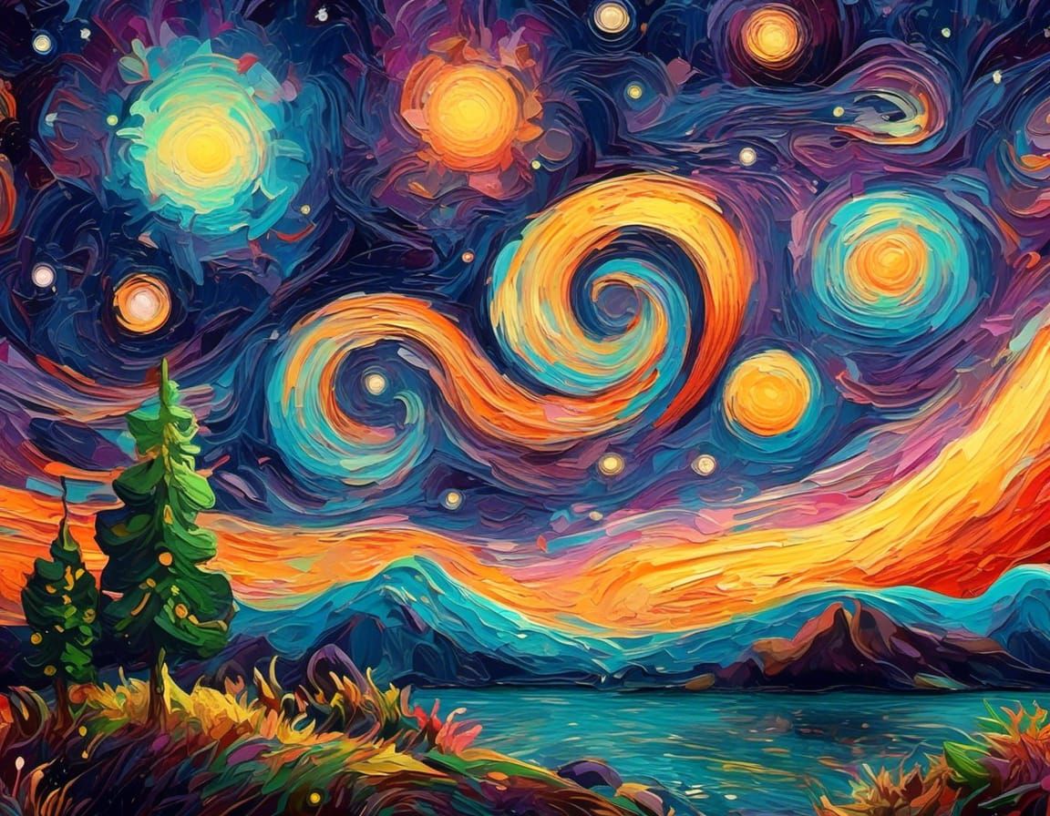 Another Starry Night - AI Generated Artwork - NightCafe Creator
