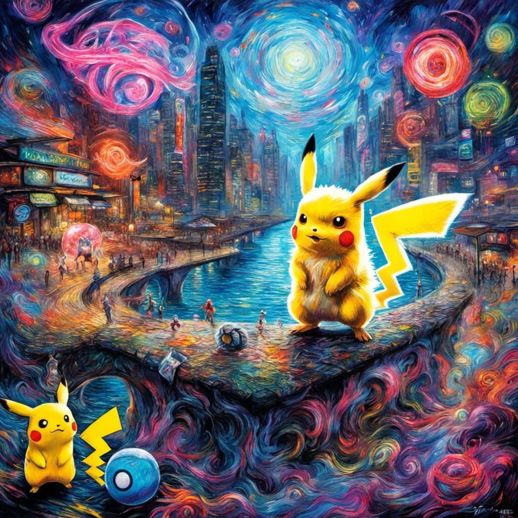 Impressionist Pikachu - AI Generated Artwork - NightCafe Creator