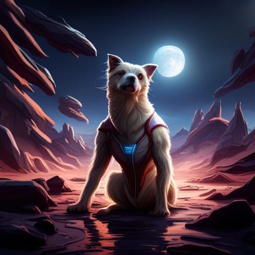 Alien dog - AI Generated Artwork - NightCafe Creator