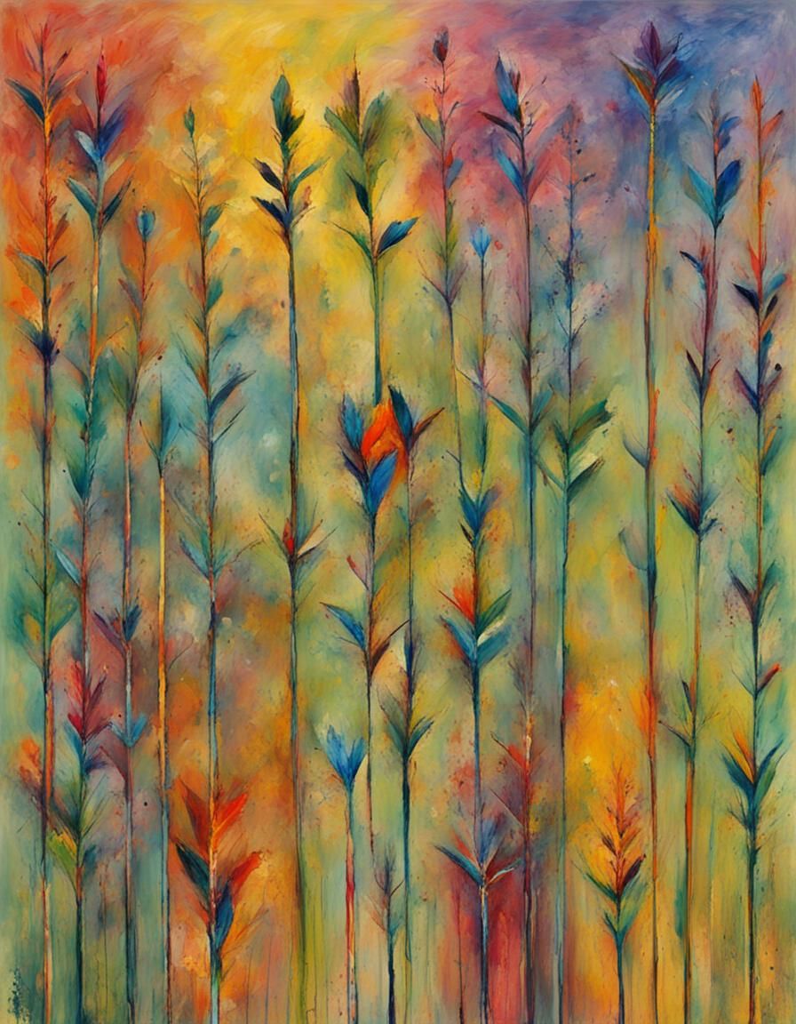 Colorful hedge - AI Generated Artwork - NightCafe Creator