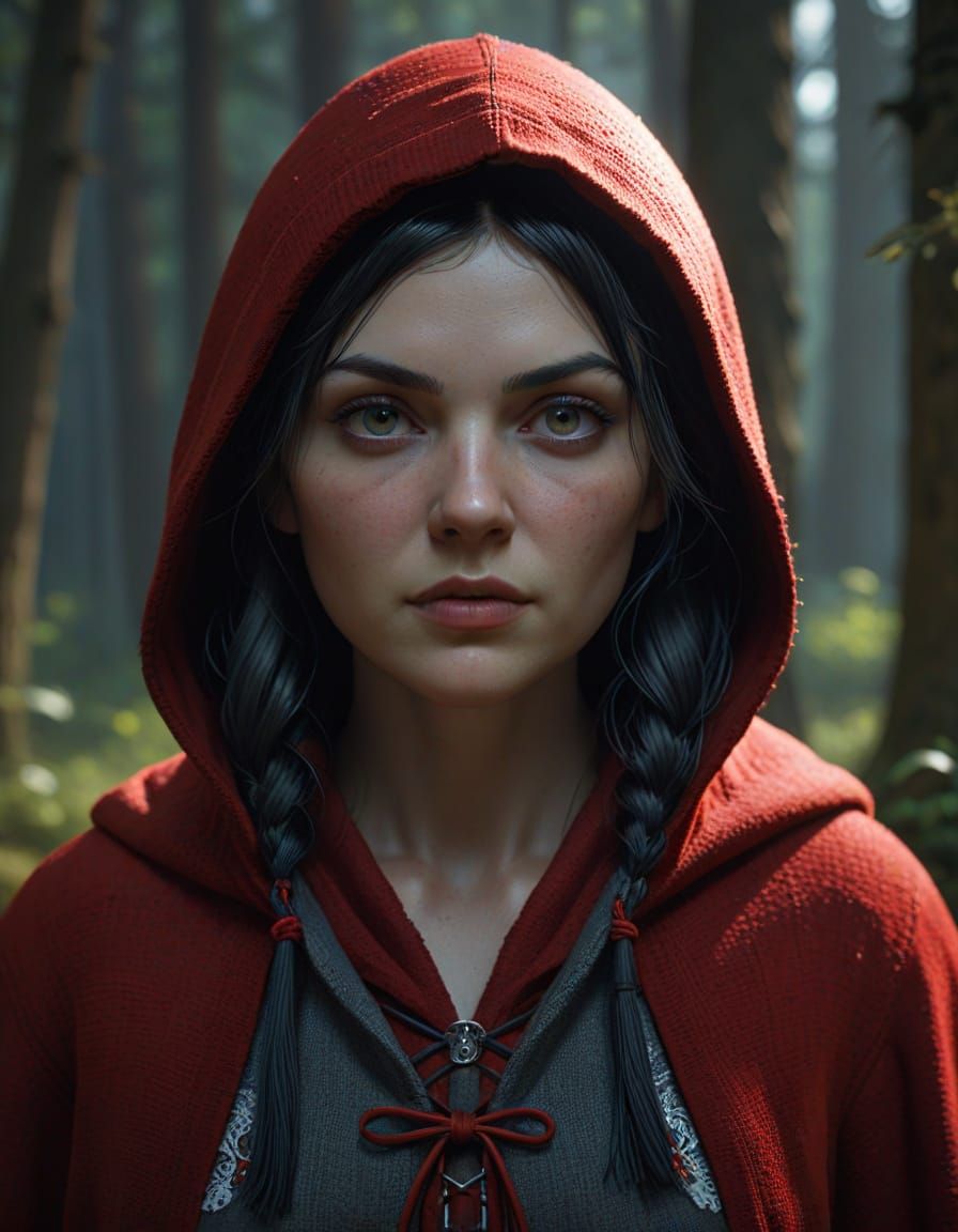 Red riding hood as Wednesday Adams - Red Riding Hood as Wedn...