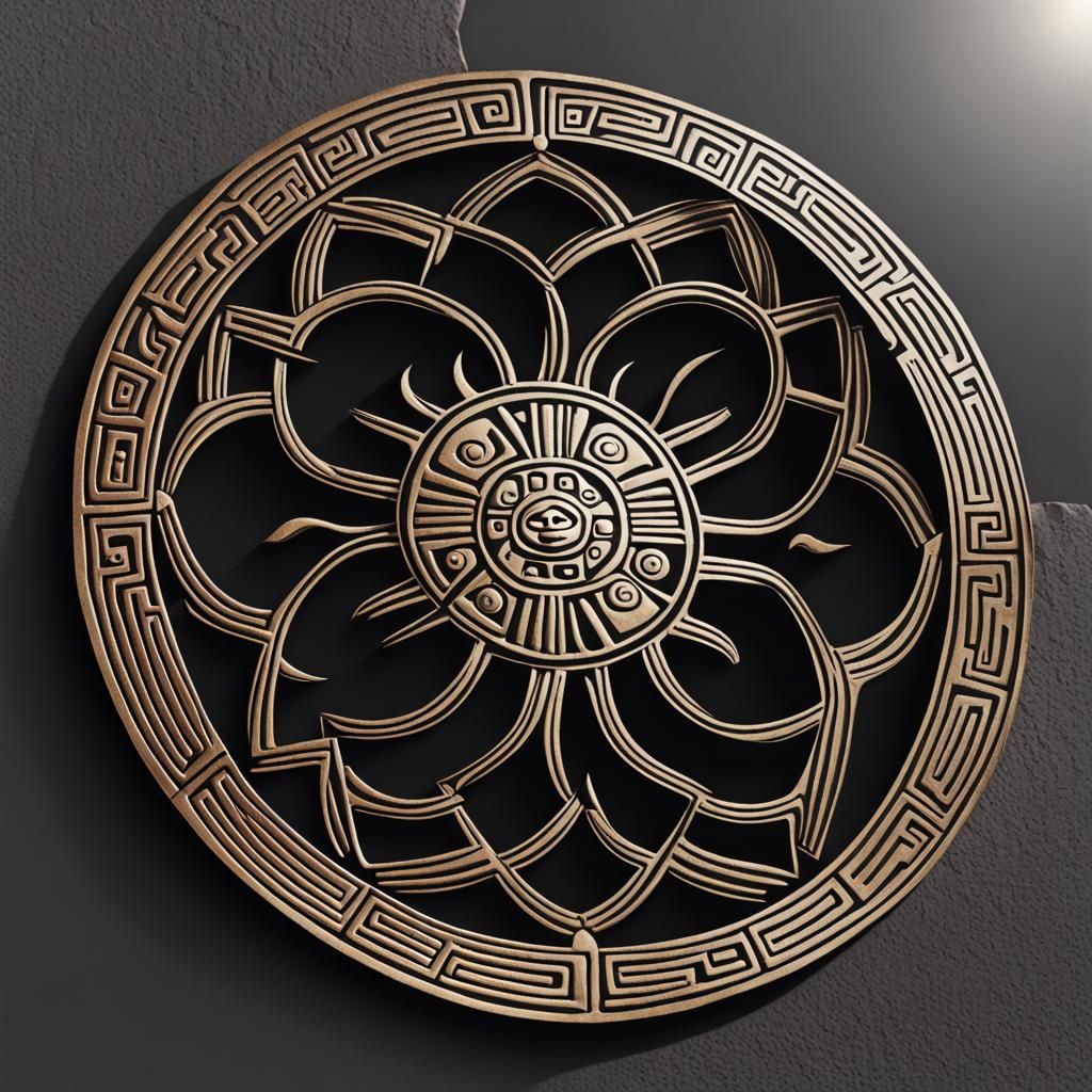 Incan Sun Symbol Evolved - AI Generated Artwork - NightCafe Creator