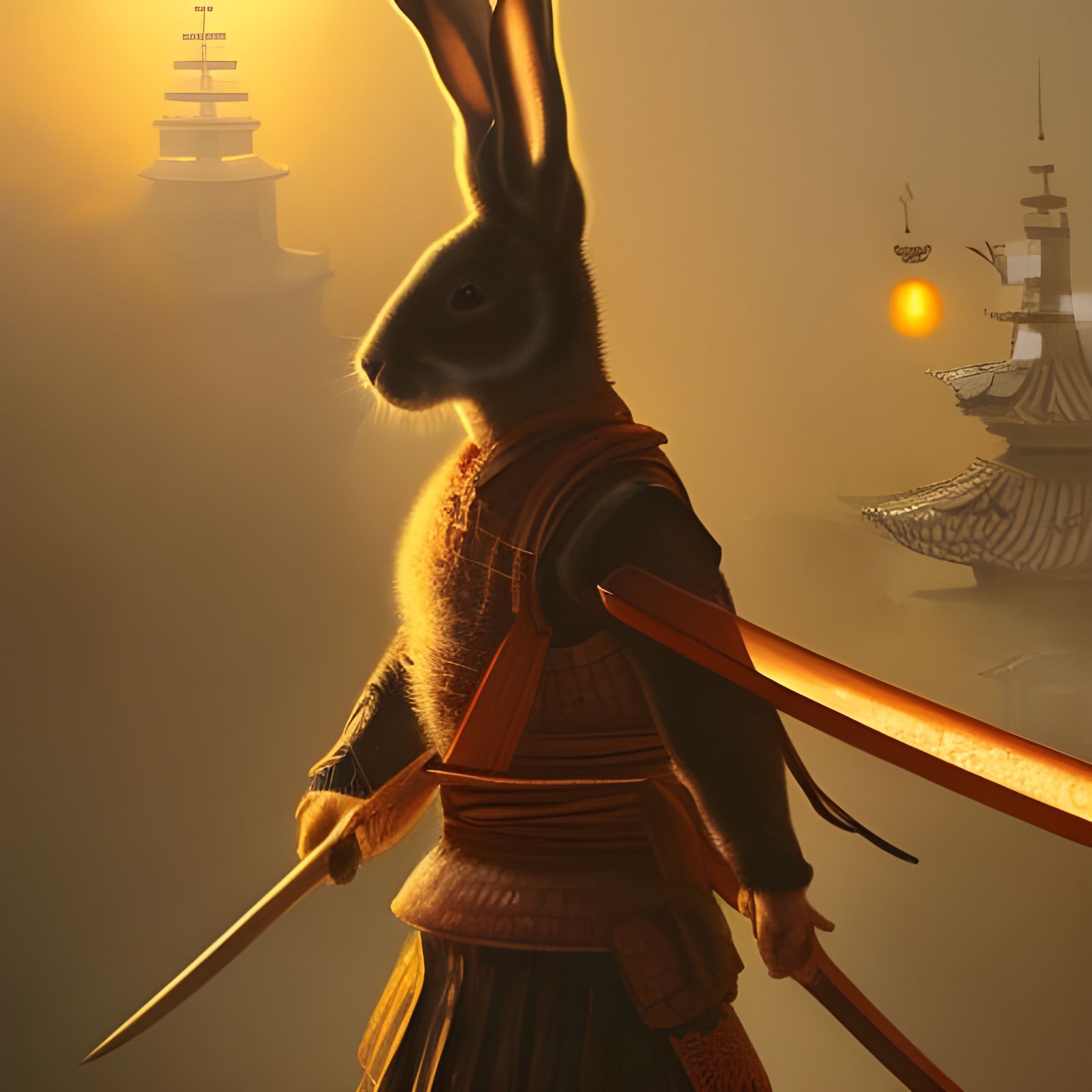 Samurai rabbit - AI Generated Artwork - NightCafe Creator