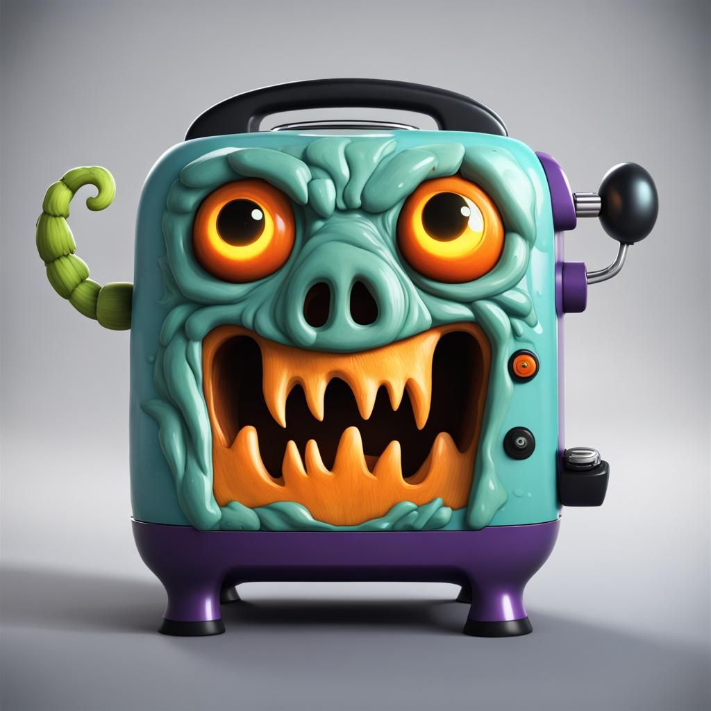 Halloween Toaster - Feed Me! - AI Generated Artwork - NightCafe Creator