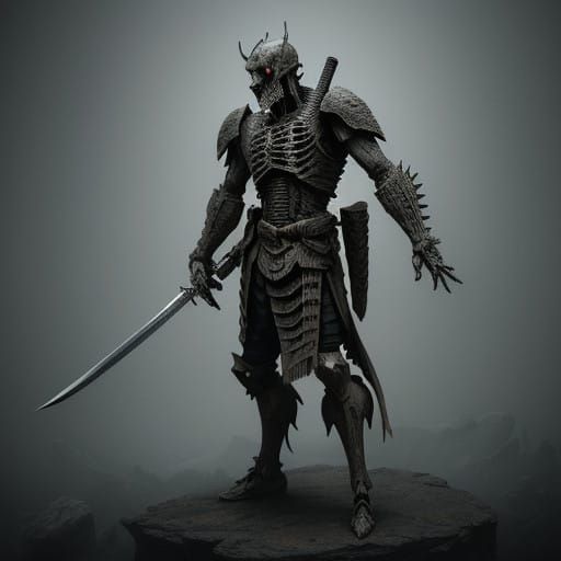 Bone Katana - Bone Katana in Dark Biomechanical Style