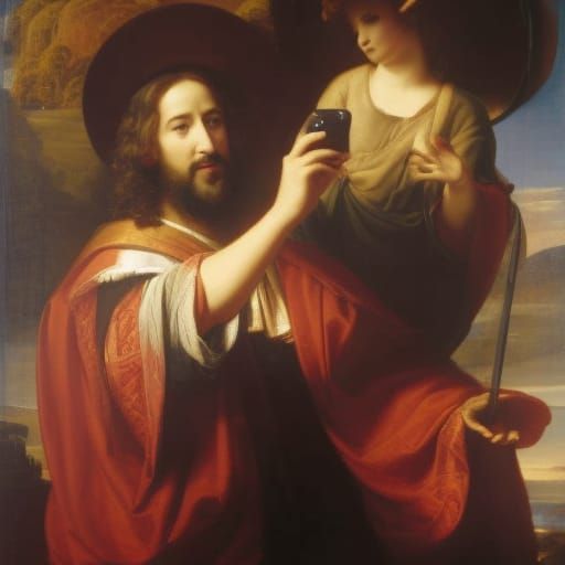 Jesus selfie - AI Generated Artwork - NightCafe Creator