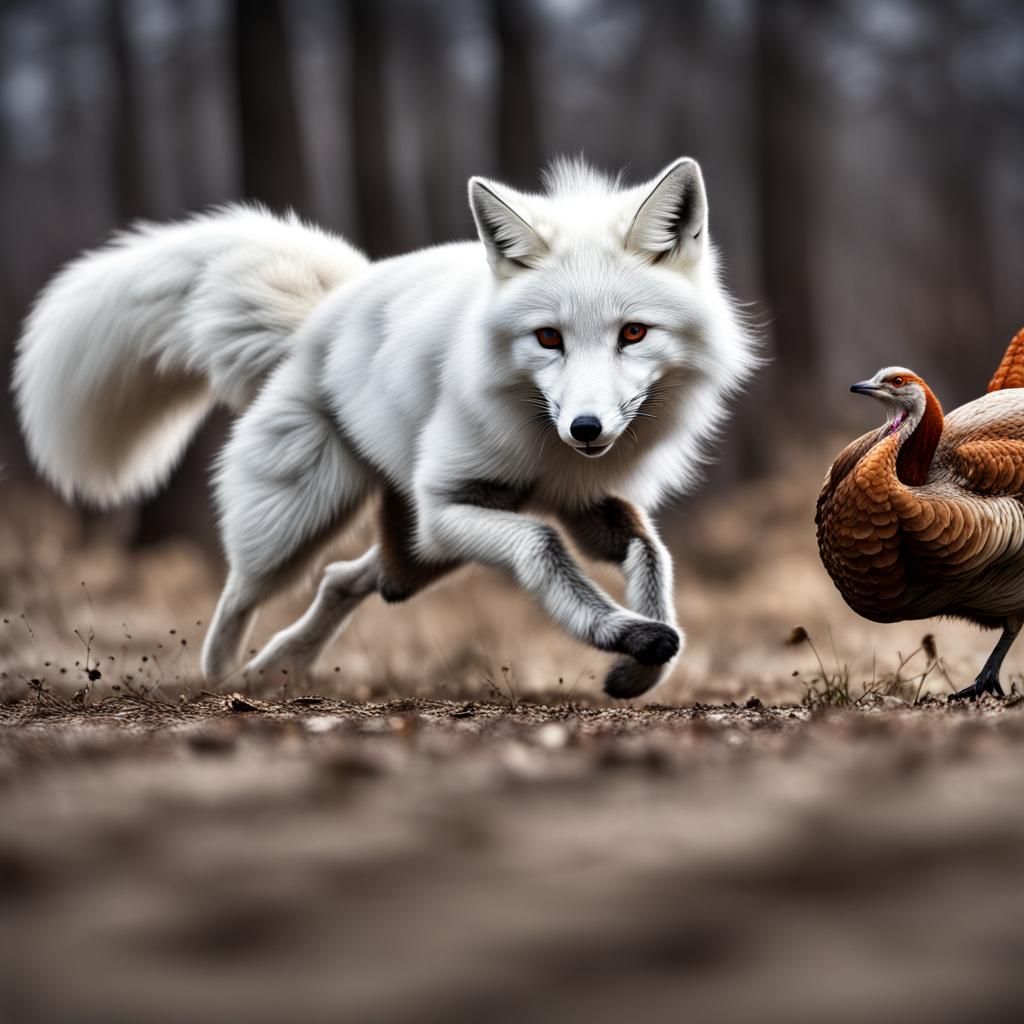 Chasing a turkey - AI Generated Artwork - NightCafe Creator