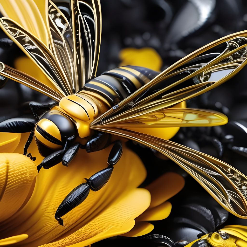 Robotic Bumblebee 2 - AI Generated Artwork - NightCafe Creator