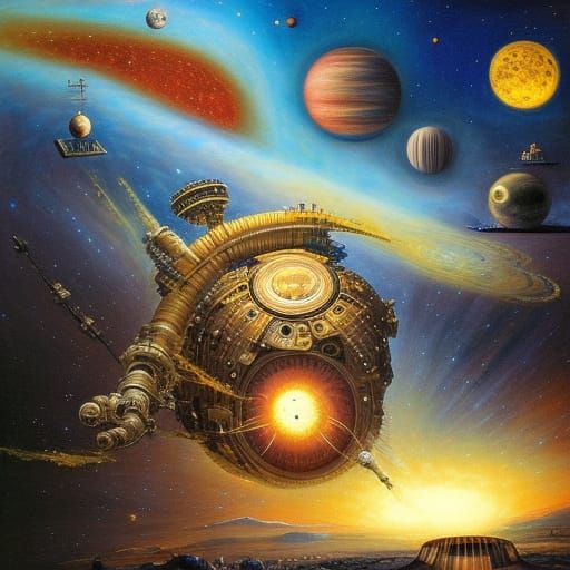 Exploring Space - AI Generated Artwork - NightCafe Creator