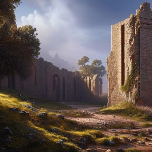 Crumbling Ruins - AI Generated Artwork - NightCafe Creator