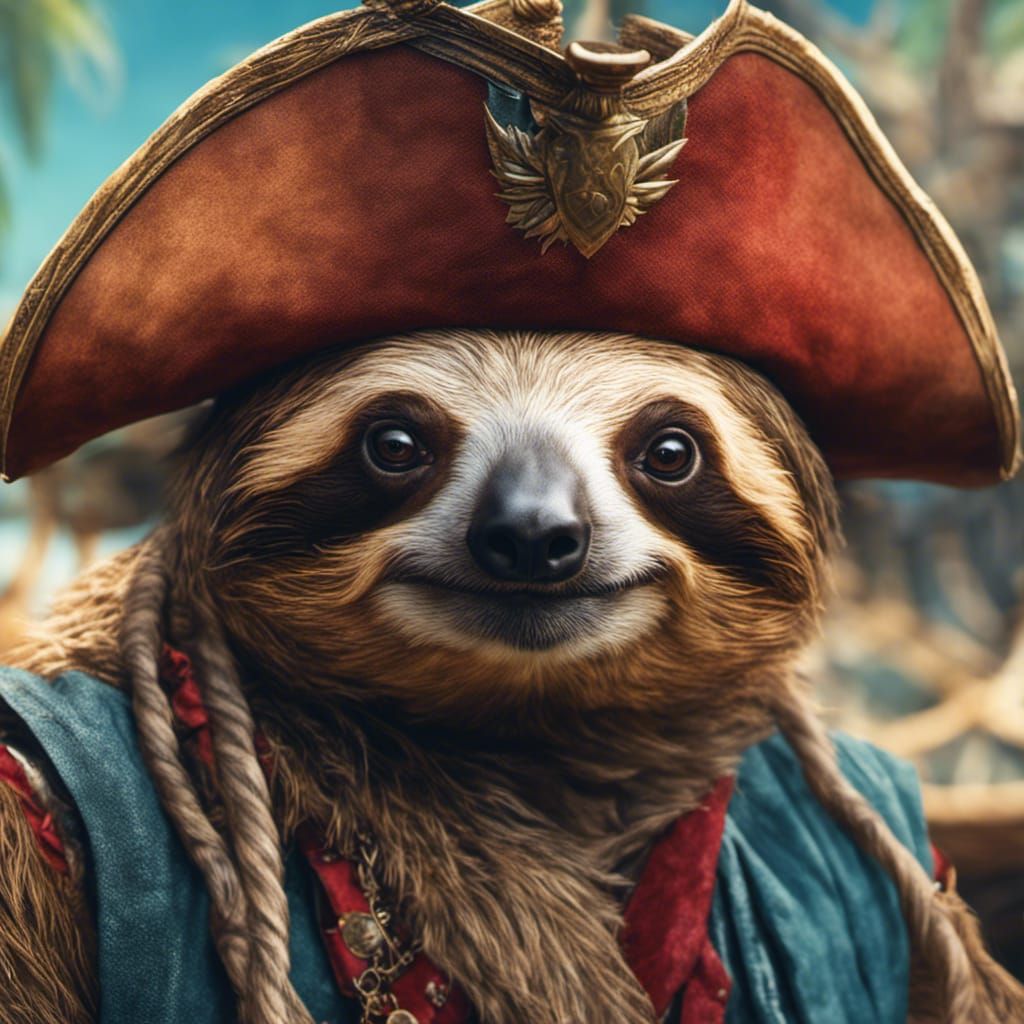 Sloth Pirate! - AI Generated Artwork - NightCafe Creator