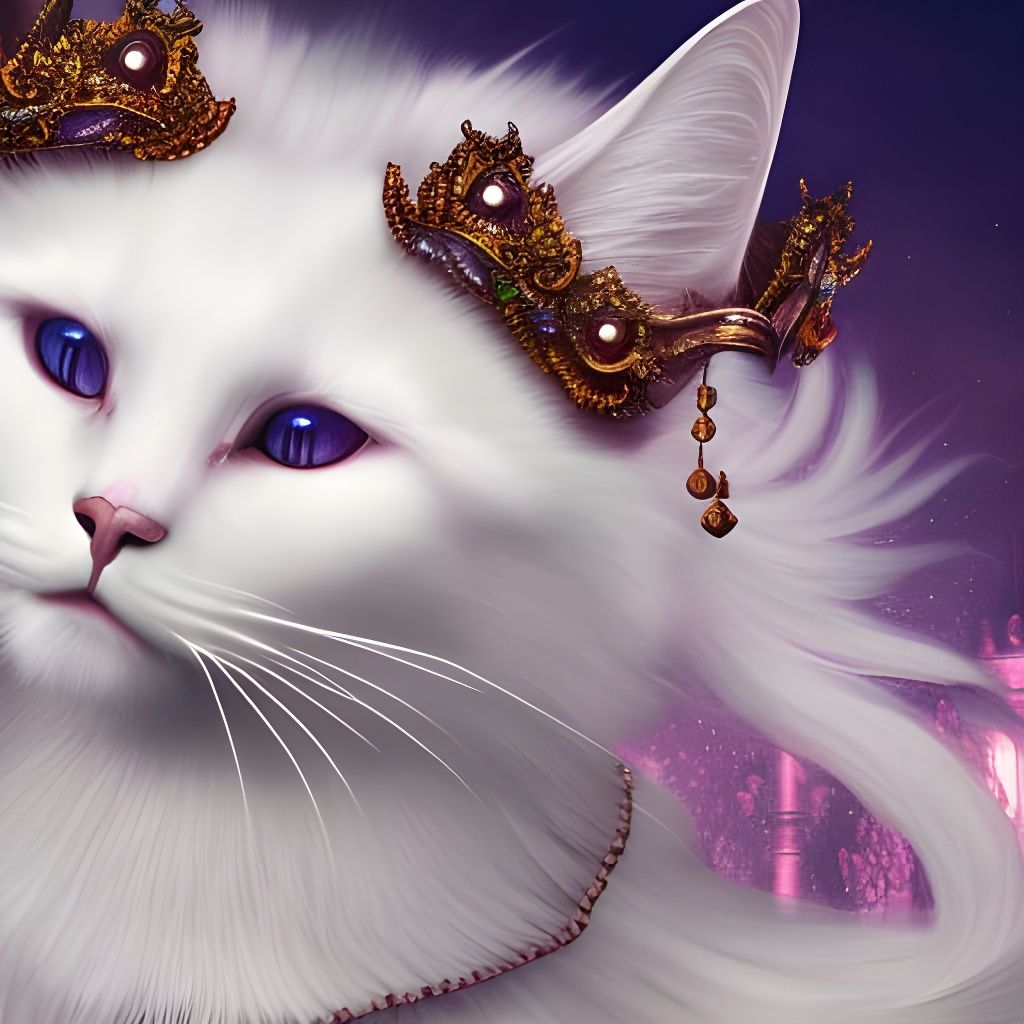 White cat princess - AI Generated Artwork - NightCafe Creator