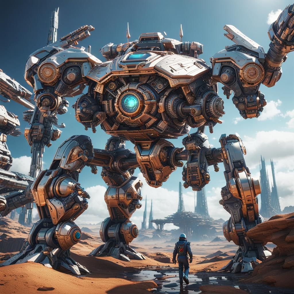 Cyclop Robot - AI Generated Artwork - NightCafe Creator