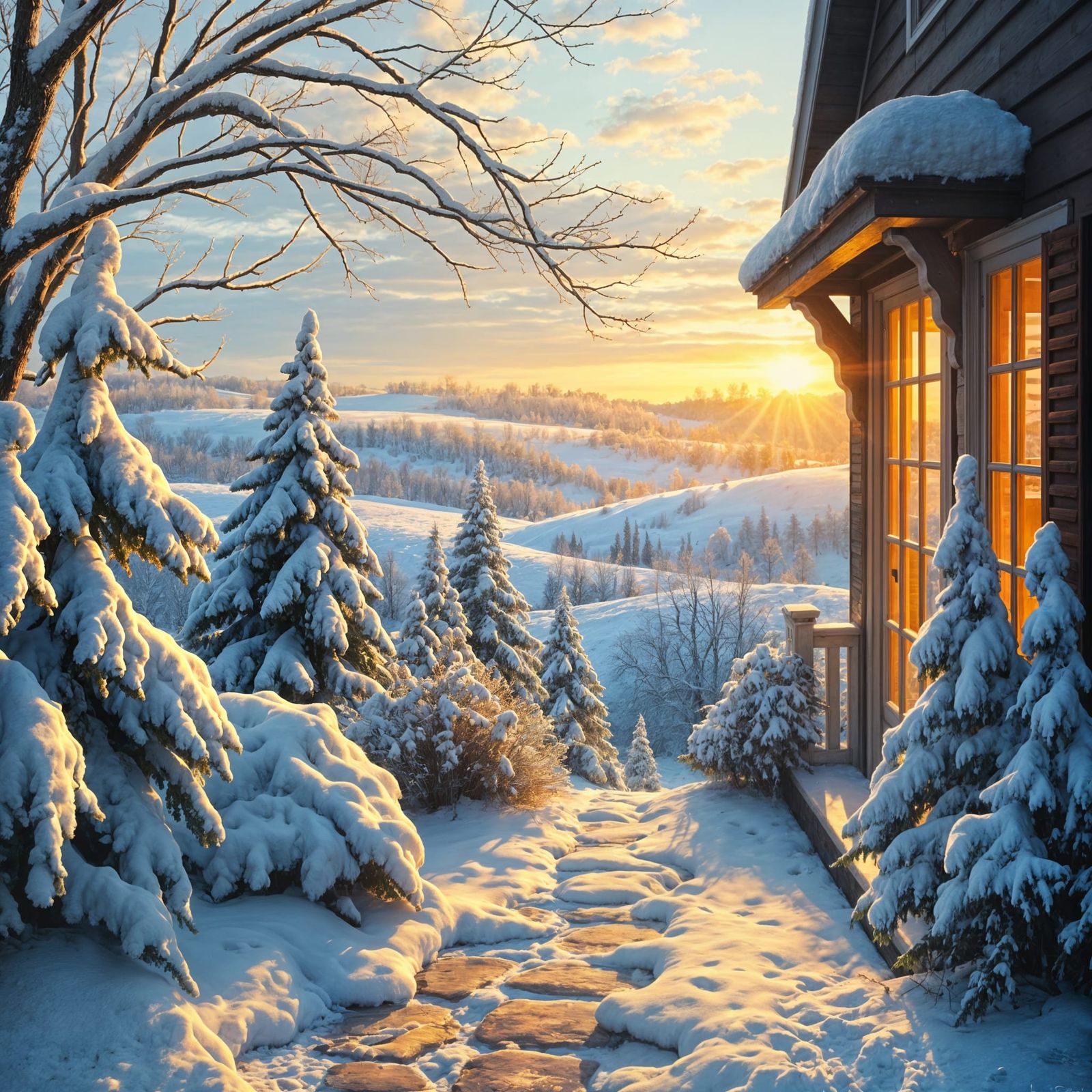 saturday morning - Winter Morning Serenity in Domestic Bliss