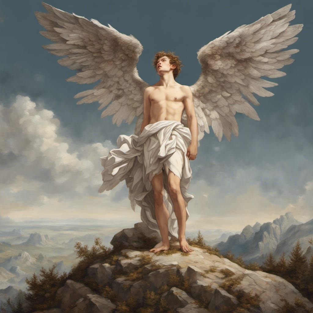 Another one of Satan on Mount Niphates. He has just reassumed his ...