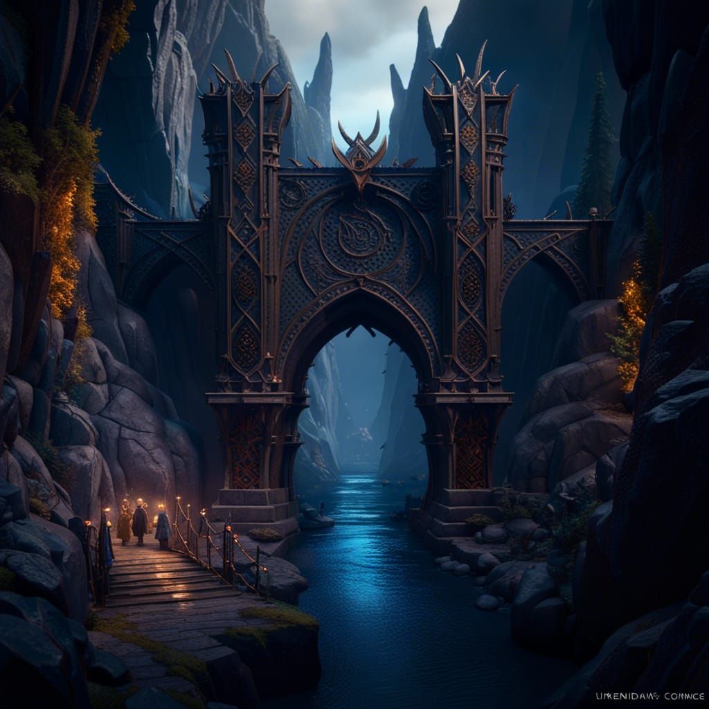 Ravine bridge - AI Generated Artwork - NightCafe Creator