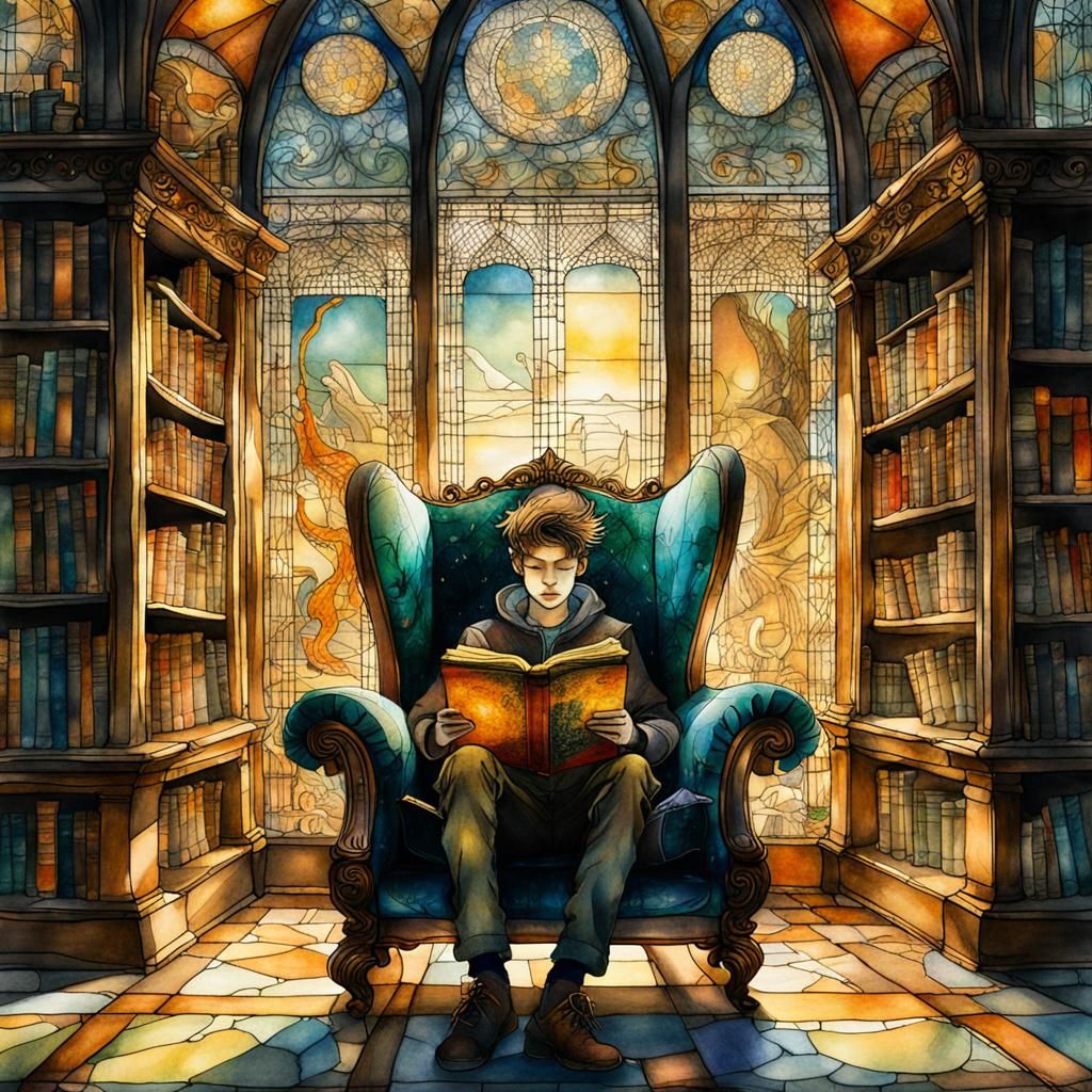 The pleasure of reading - AI Generated Artwork - NightCafe Creator