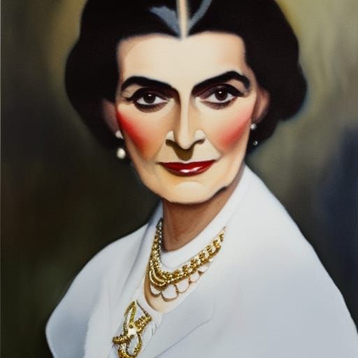 Coco Chanel, watercolor - AI Generated Artwork - NightCafe Creator