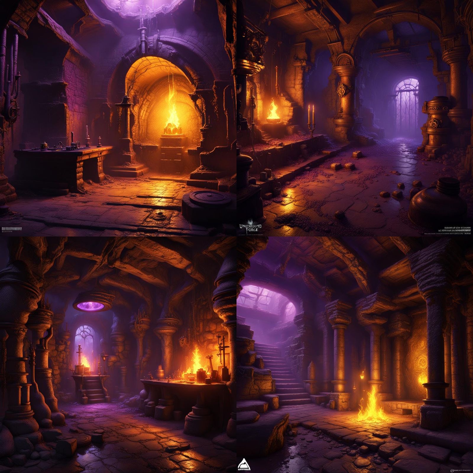 Underground forge filled with poisonous gas - AI Generated Artwork ...