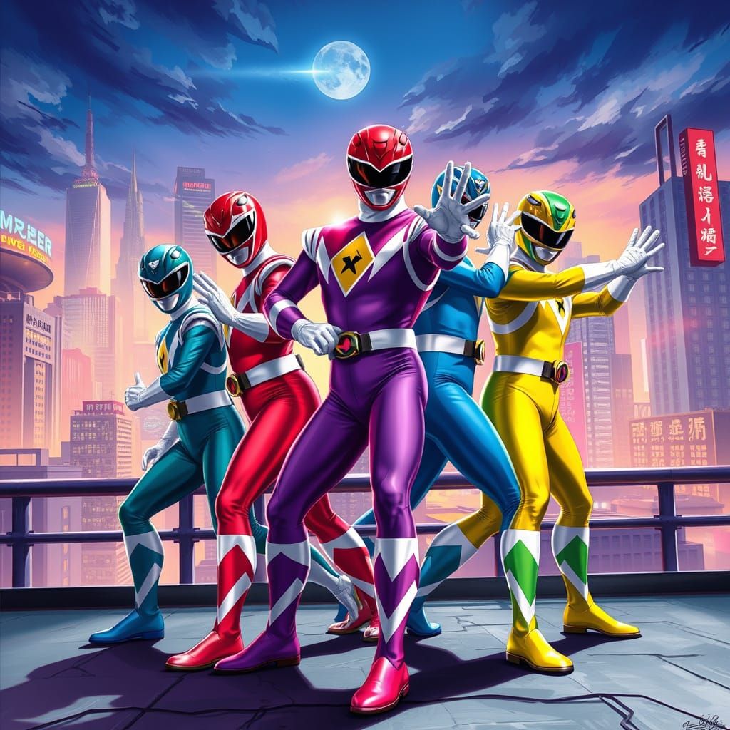 Power Rangers/ Super Sentai - Heroic Power Rangers Stand Un...