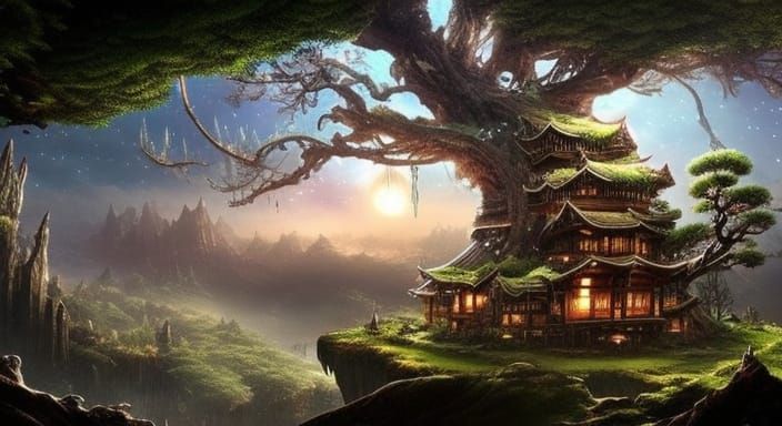 Fantasycore landscape Japanese Onsen - AI Generated Artwork - NightCafe ...