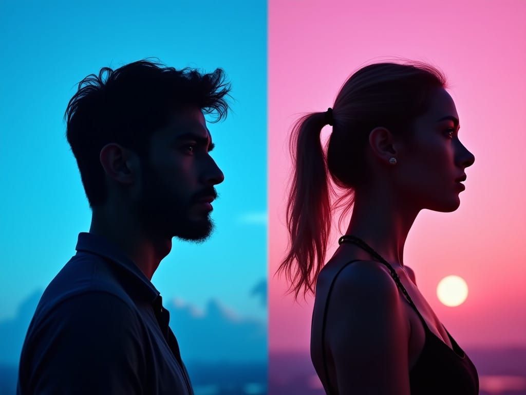 Photo-realism, Portrait #7 - Contrasting Portrait Duo in Pho...