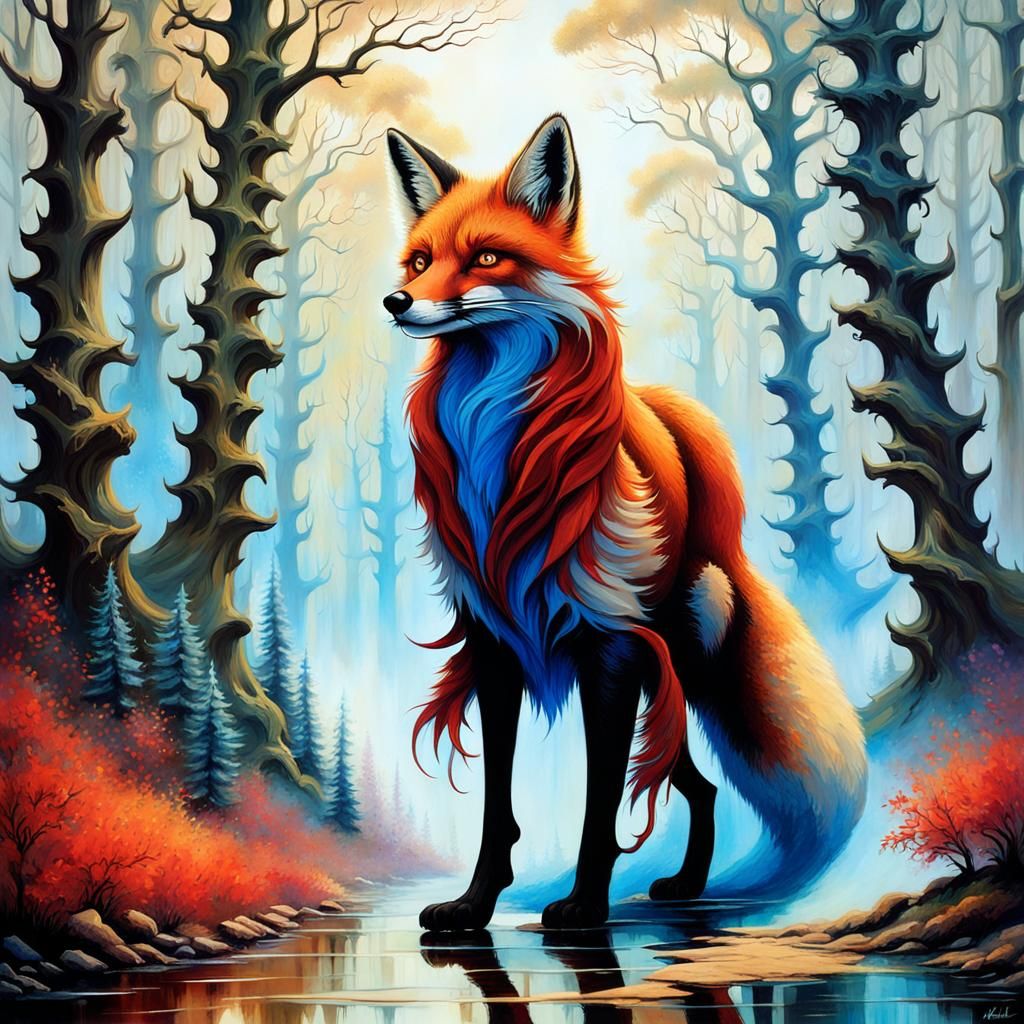 "Mystic Fox: Guardian of the Enchanted Forest" - AI Generated Artwork ...