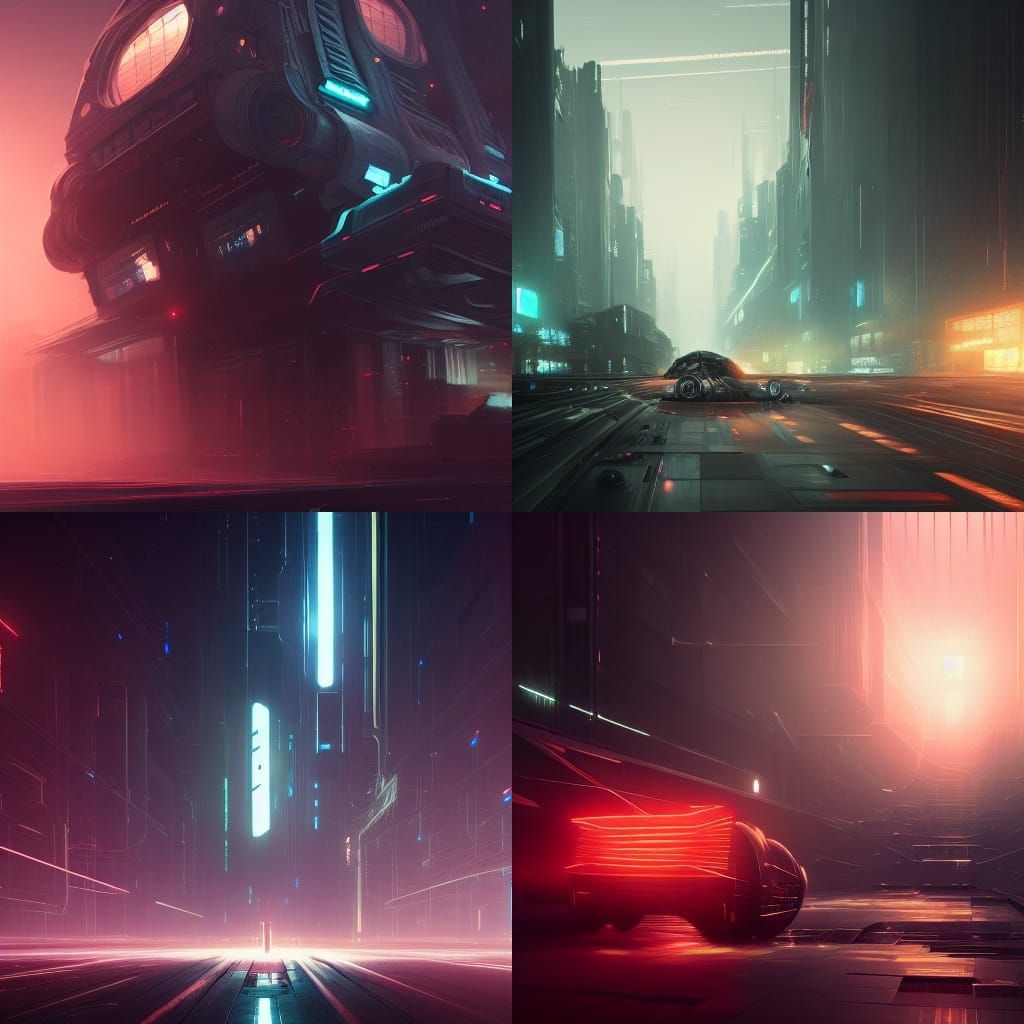 Neo noir, science fiction, futurism, scifi, black technology - AI ...