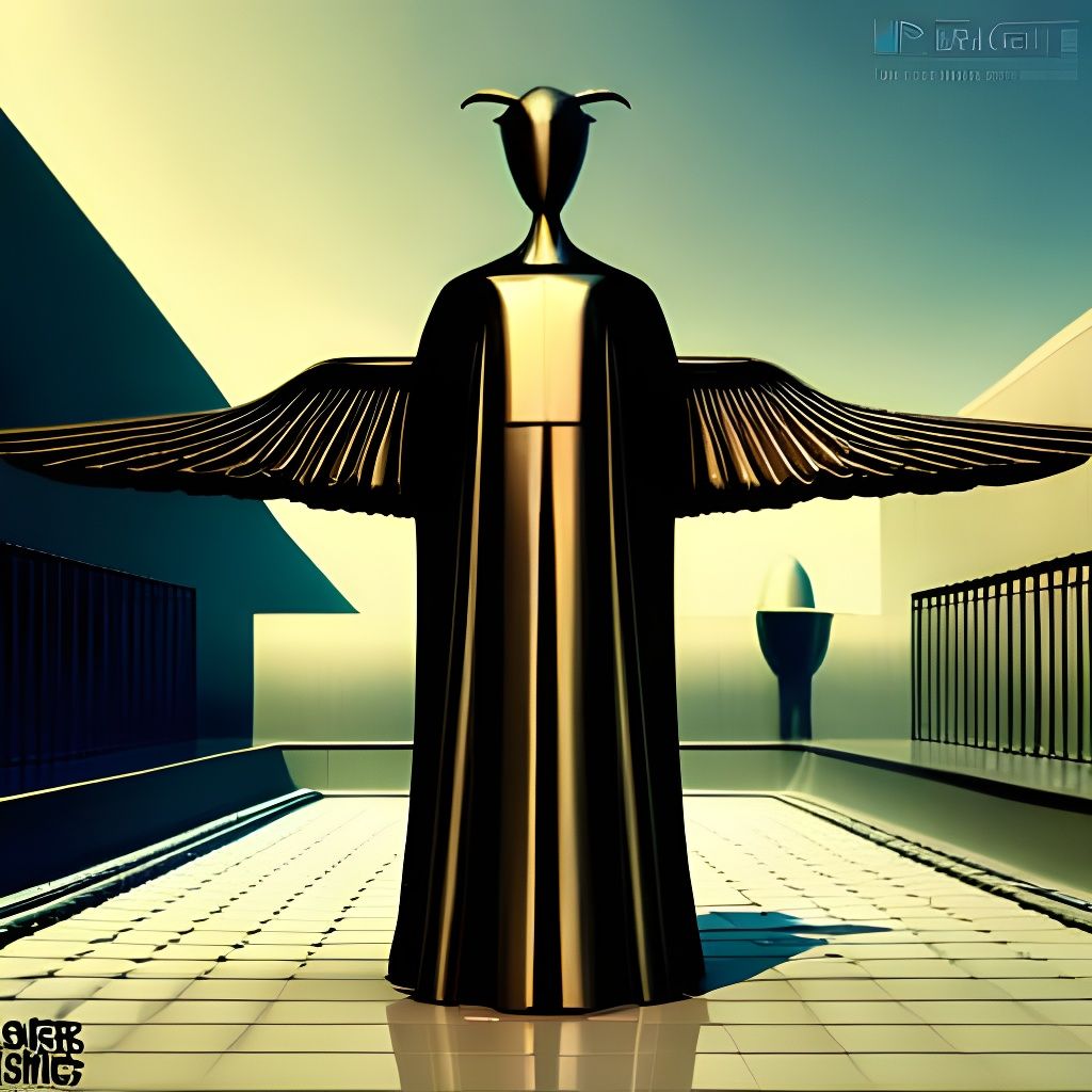 Techno-angel - AI Generated Artwork - NightCafe Creator