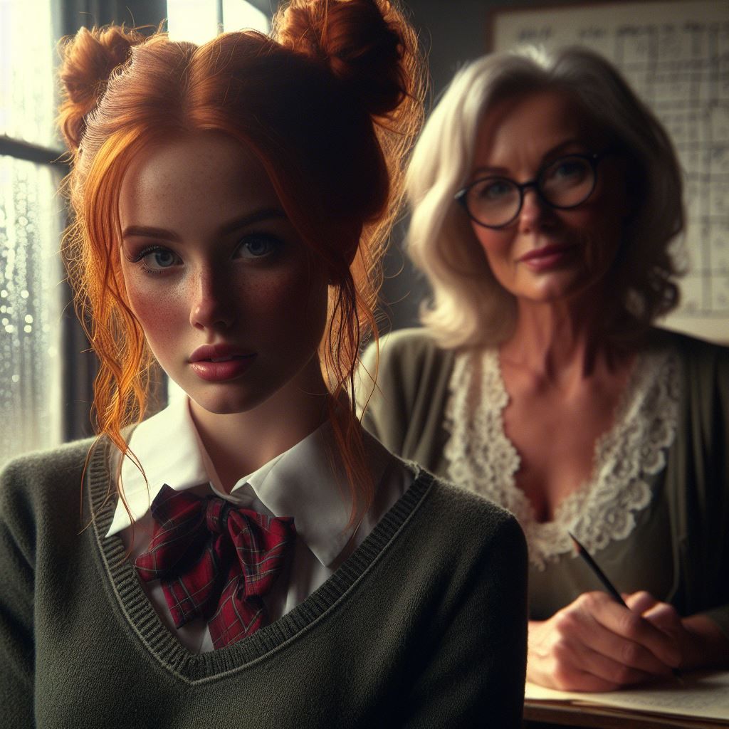 Helping Her Student : Tutoring - AI Generated Artwork - NightCafe Creator