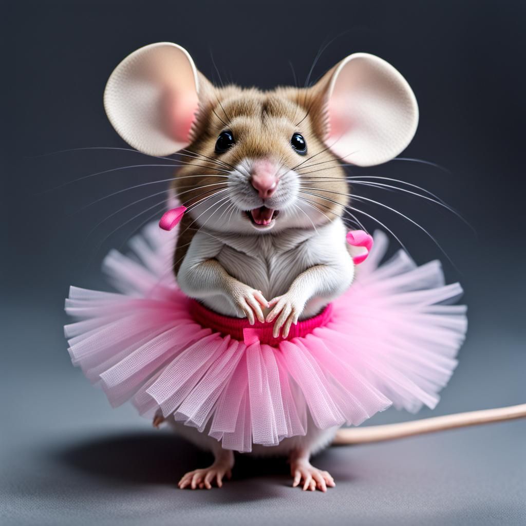 Mouse wear tutu - AI Generated Artwork - NightCafe Creator