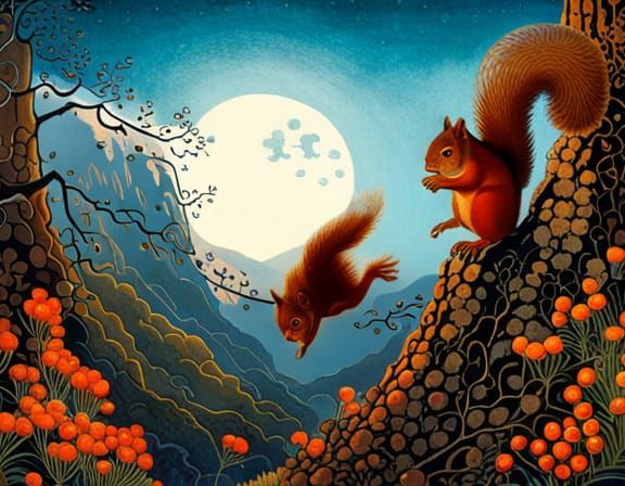 Squirrels - AI Generated Artwork - NightCafe Creator