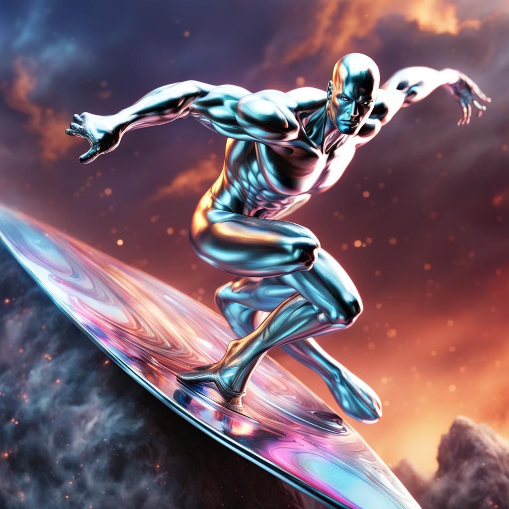Silver Surfer Power - AI Generated Artwork - NightCafe Creator