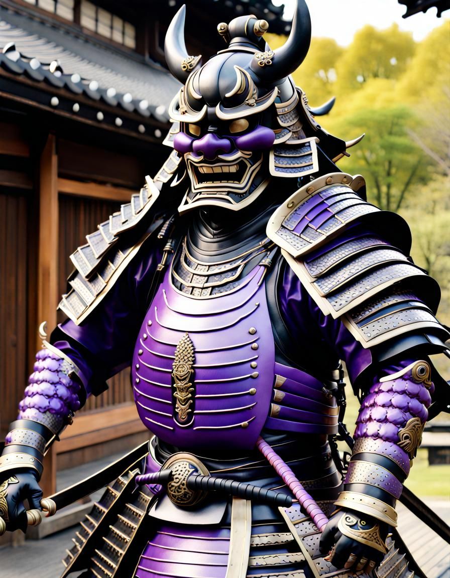 Black and Purple Traditional Samurai Armor!, super ornate, 1500s ...