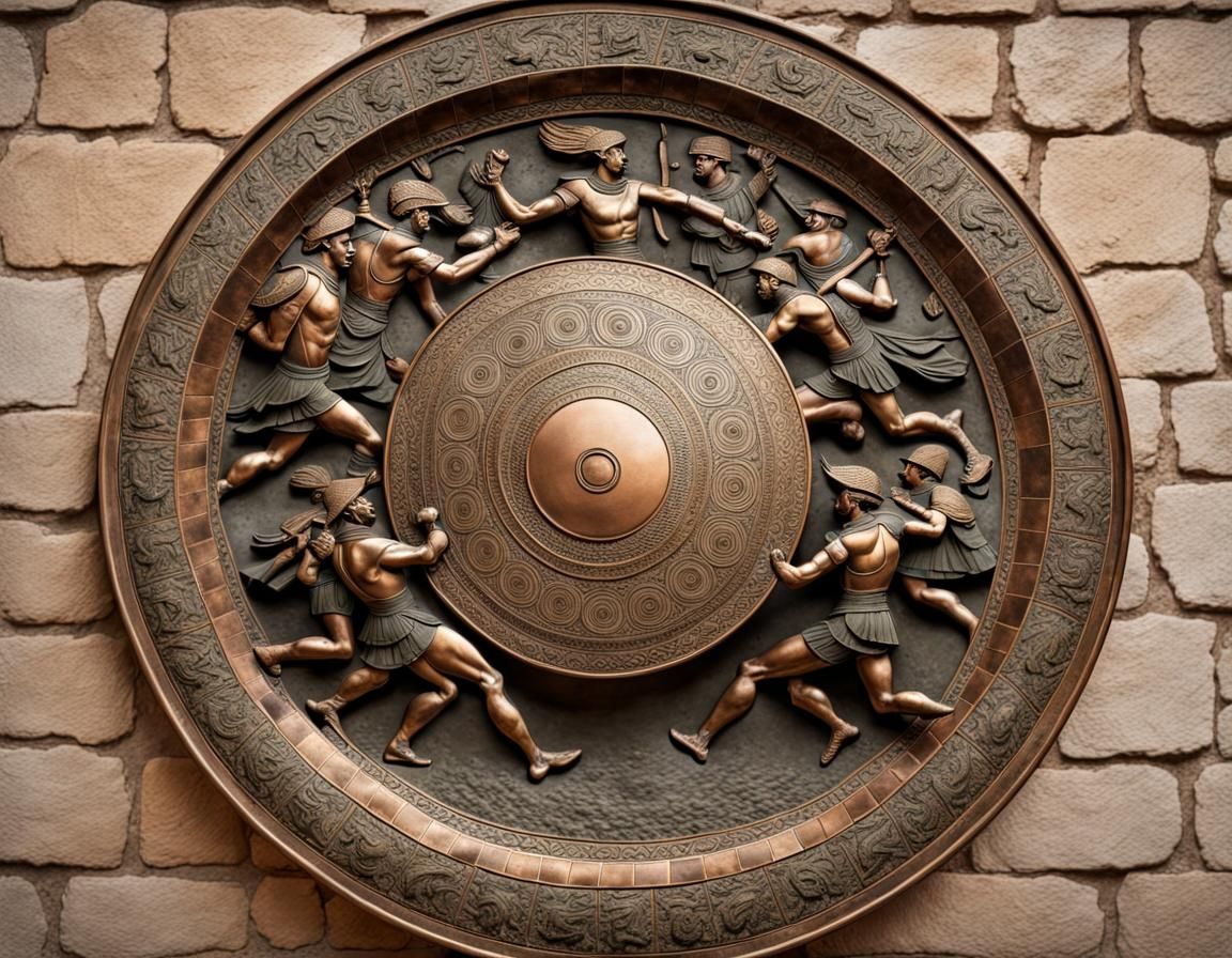 The Bronze Shield of Coriovallum - AI Generated Artwork - NightCafe Creator