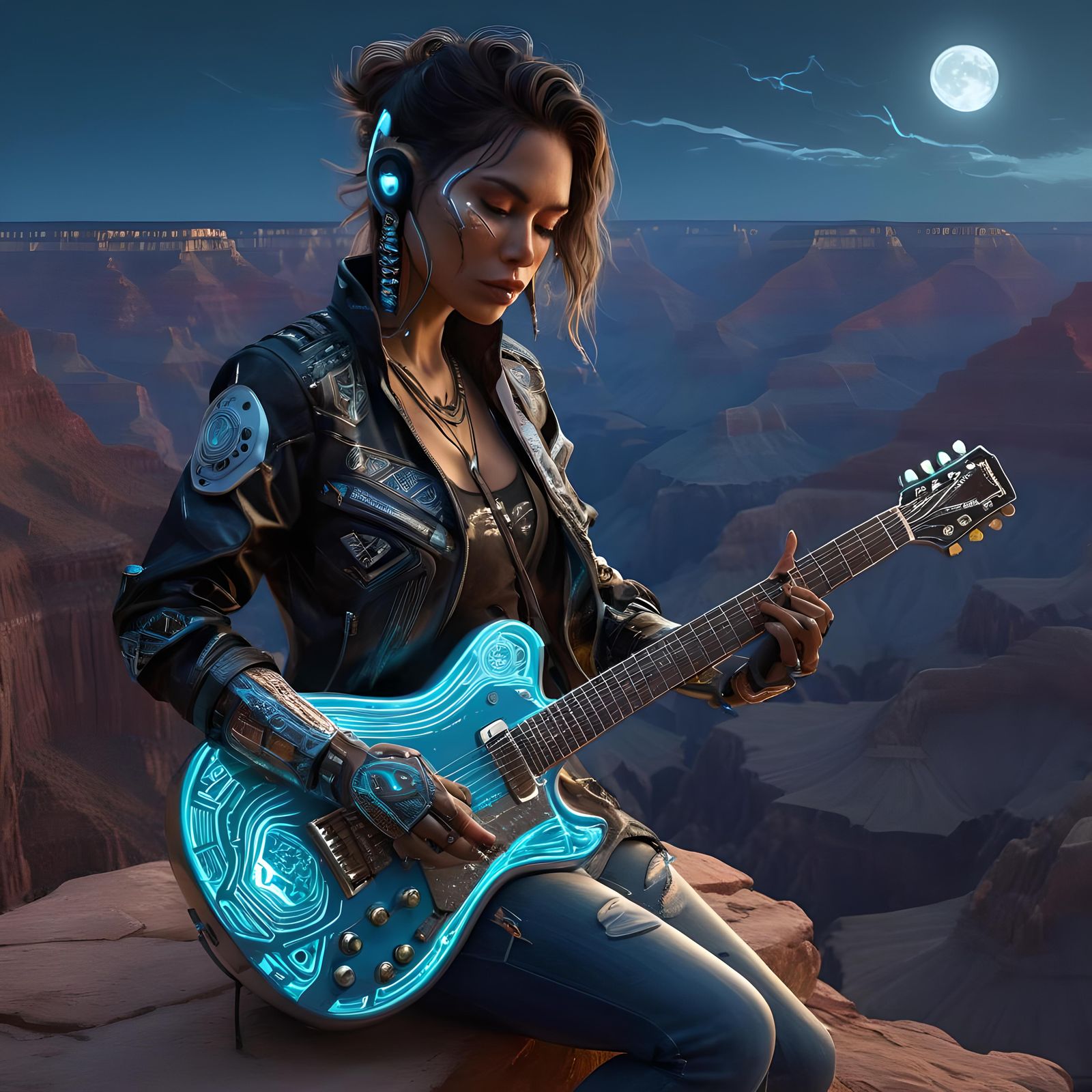 A mysterious Mexican cyborg woman dressed in eye-catching rugged rock ...