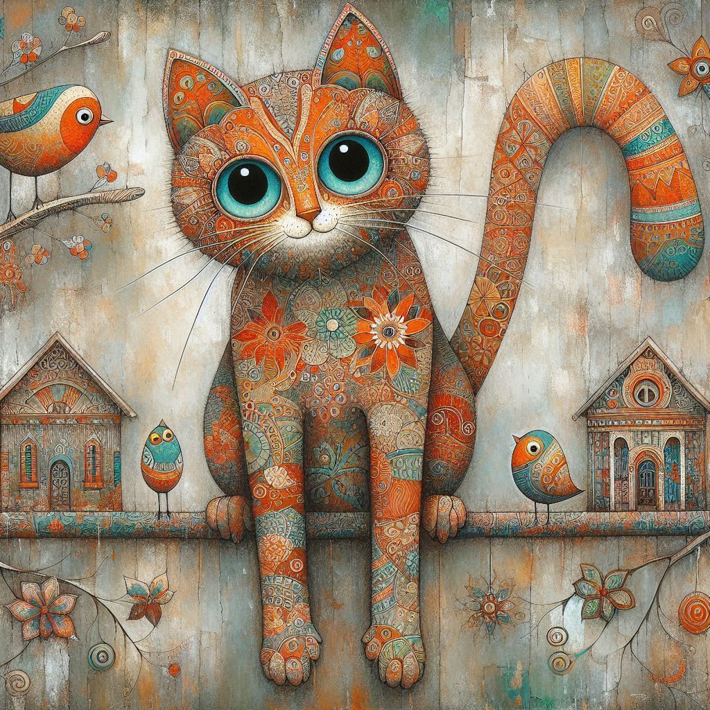 Patchwork Kitten - AI Generated Artwork - NightCafe Creator