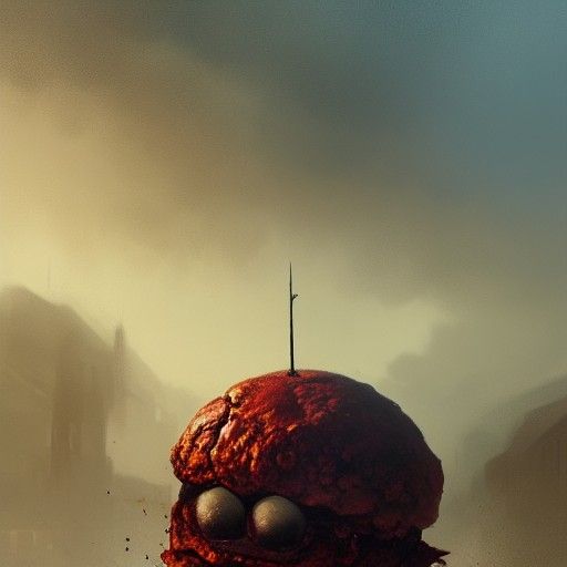 Meatwad with short appendages with human eyes, 8k, AR 16:9, hyper ...