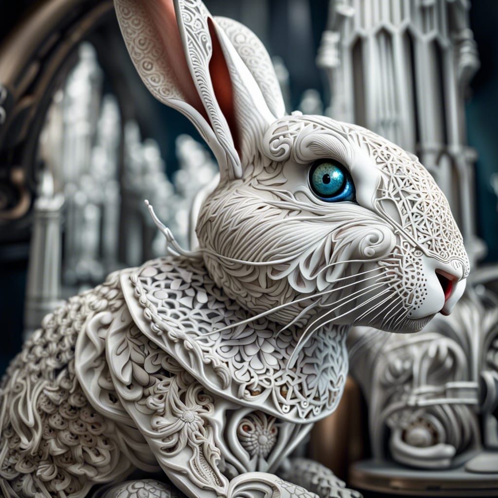white rabbit - AI Generated Artwork - NightCafe Creator