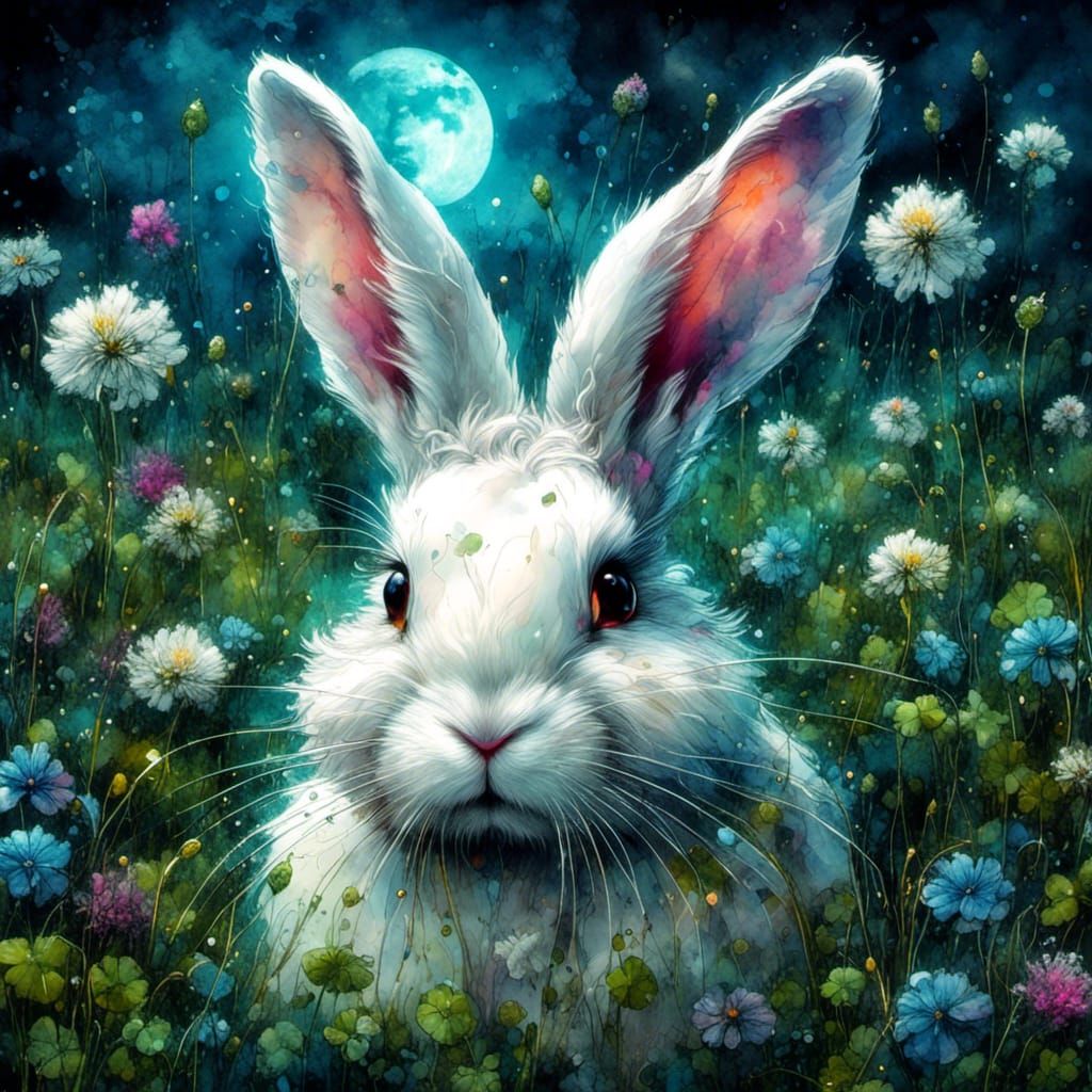 Follow the white rabbit - AI Generated Artwork - NightCafe Creator