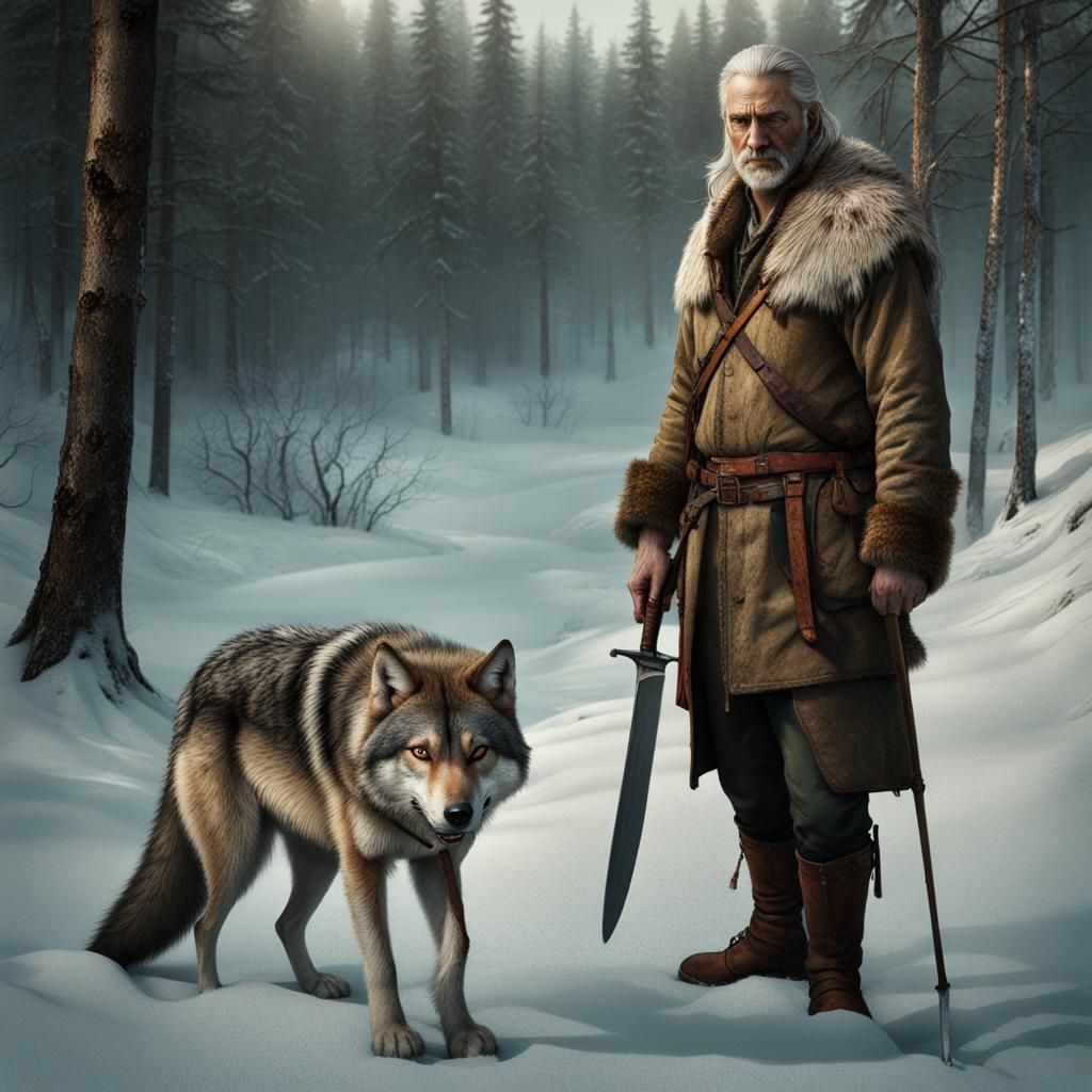 Siberian hunter, witcher - AI Generated Artwork - NightCafe Creator