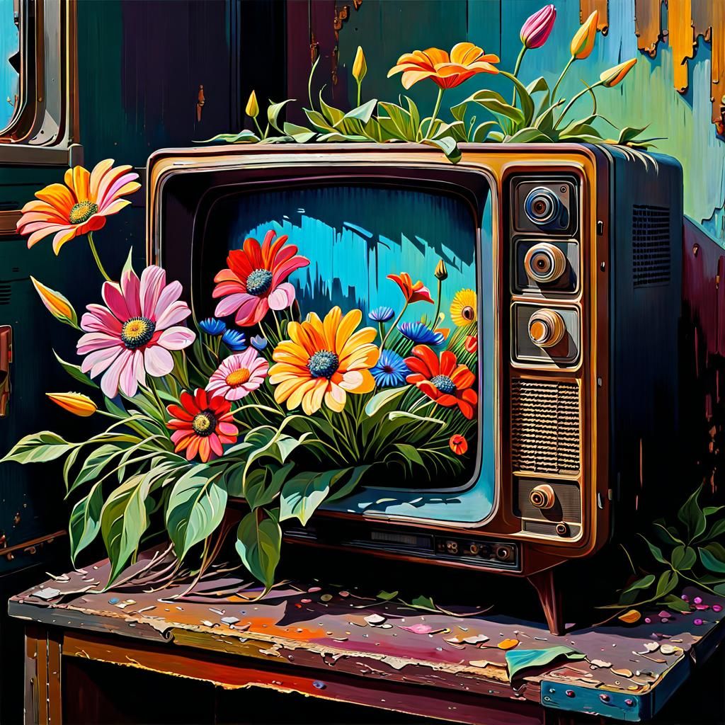 TV Garden - AI Generated Artwork - NightCafe Creator